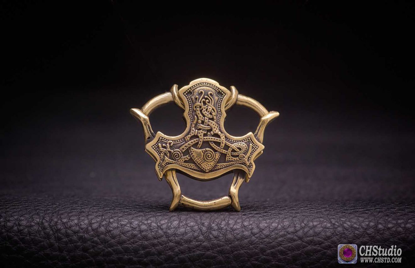 Thor's Hammer MJOLNIR Valknut Luxury Leather Necklace - CHStudio