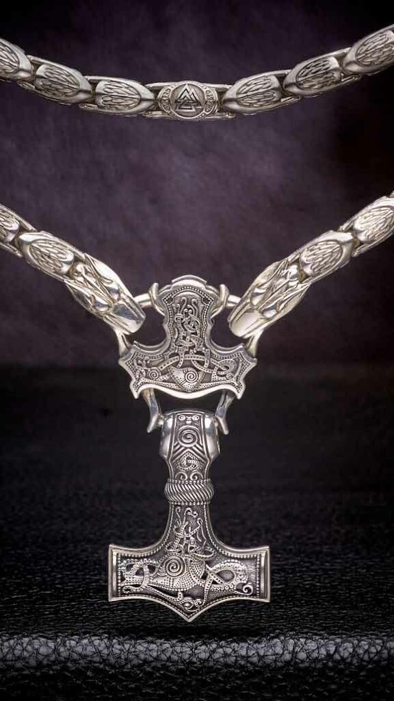 THOR’S HAMMER : MJOLNIR - Mammen Style #1 :: Wolfs Chain Necklace ...