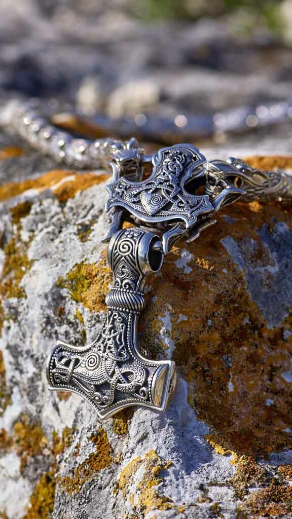 THOR’S HAMMER : MJOLNIR - Mammen Style #1 :: Wolfs Chain Necklace ...
