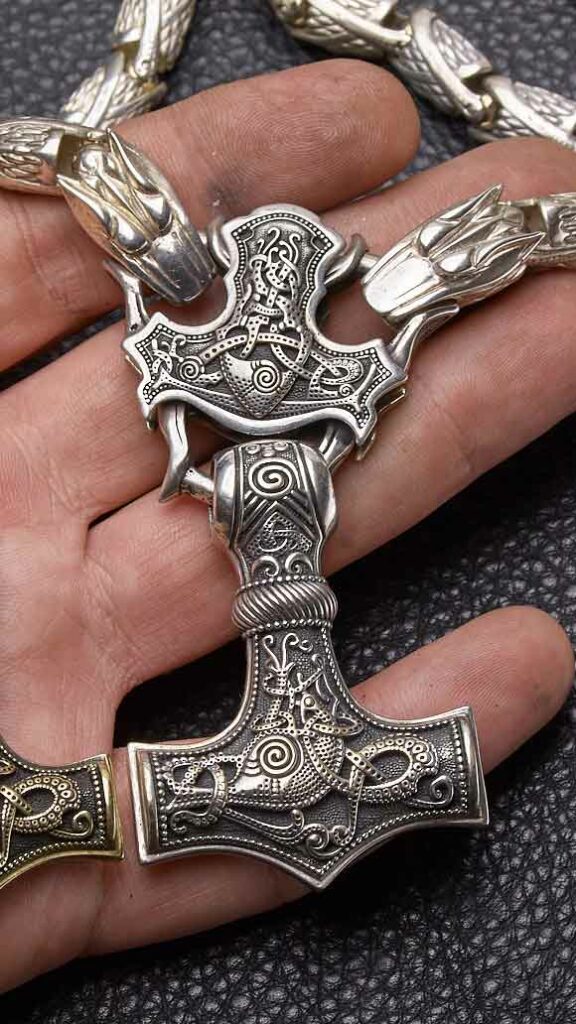 THOR’S HAMMER : MJOLNIR - Mammen Style #1 :: Wolfs Chain Necklace ...